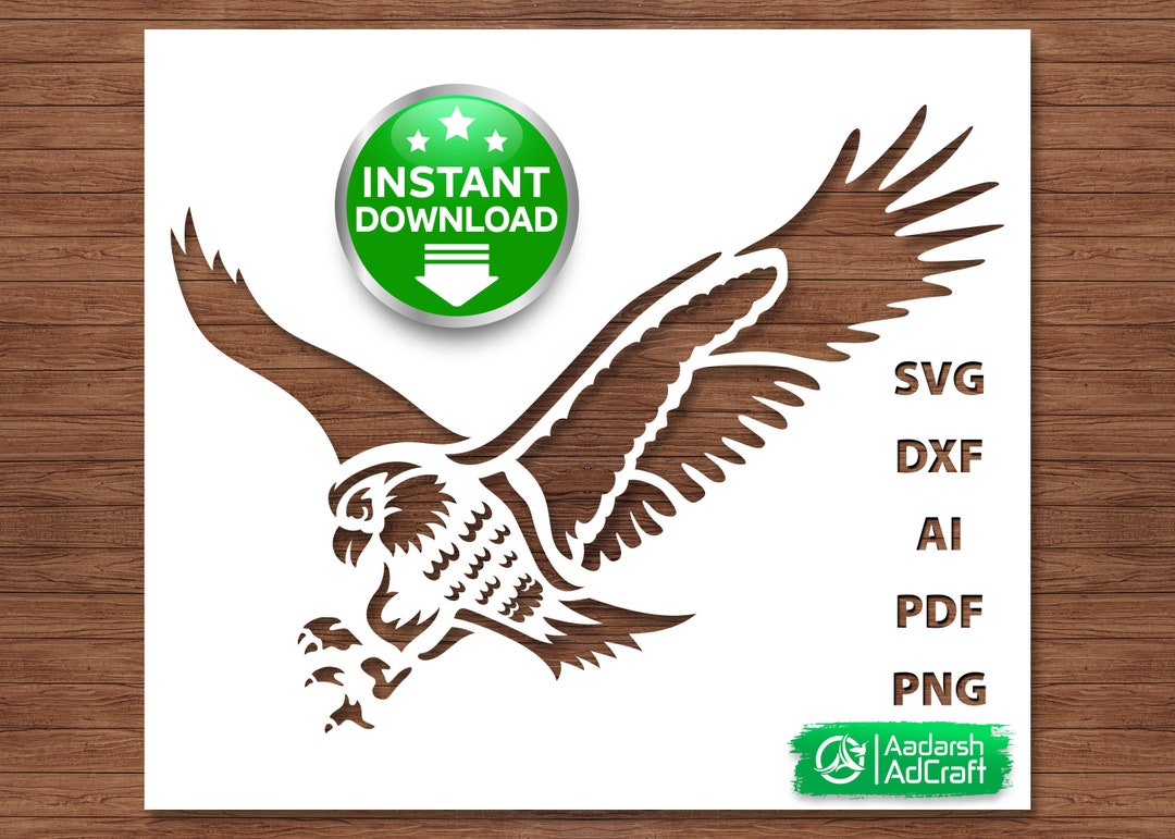 Eagle Hawk Falcon Flying Stencil Art, Eagle Stencil, Hawk Art, Falcon ...