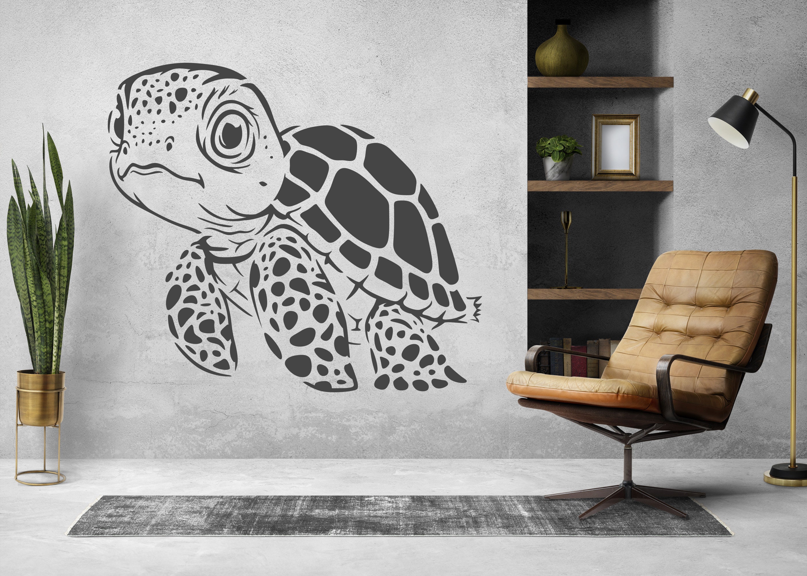 Baby Turtle Sea Creature Stencil Art, Baby Turtle Stencil, Aquatic Art, SVG, Dxf, Wall Décor ...