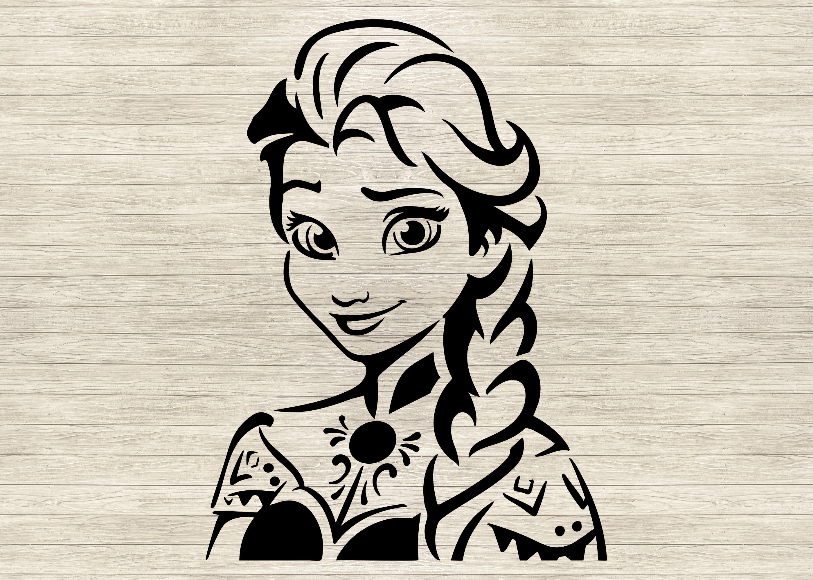 Frozen Snow Queen Stencil | Ice Queen SVG, Winter Fantasy Woman ...