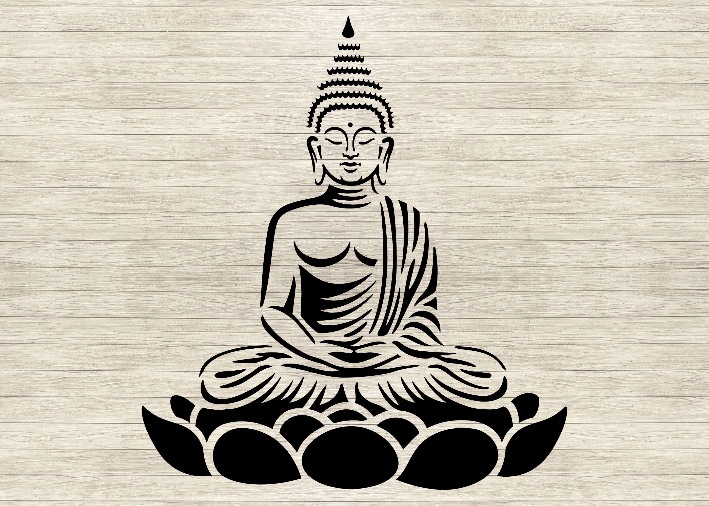 Lord Gautam Buddha Meditation Stencil Art, Buddha Design, DIY Art ...