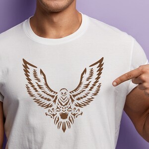 Falcon Eagle Hawk Flying Stencil Art | Bird of Prey SVG, Wildlife Wall ...