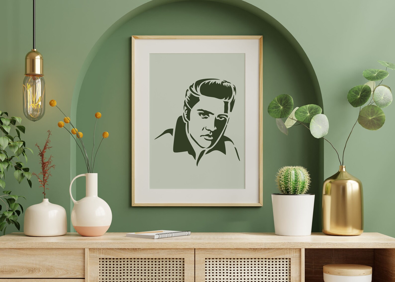 Elvis Presley Face Stencil Art, Elvis Presley Stencil, Pop Icon, SVG ...