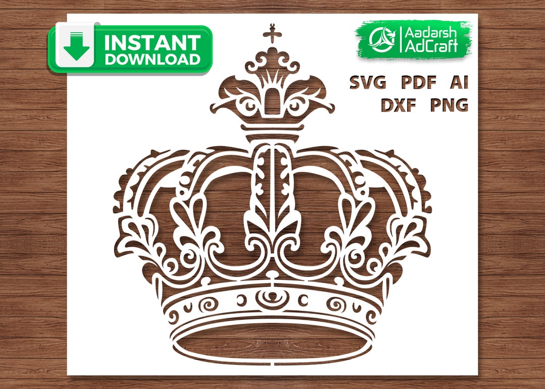 Royal King Queen Crown Stencil Art, Royal Crown, Royal Theme, Wall ...