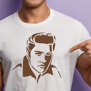 Elvis Presley Face Stencil Art, Elvis Presley Stencil, Pop Icon, SVG ...