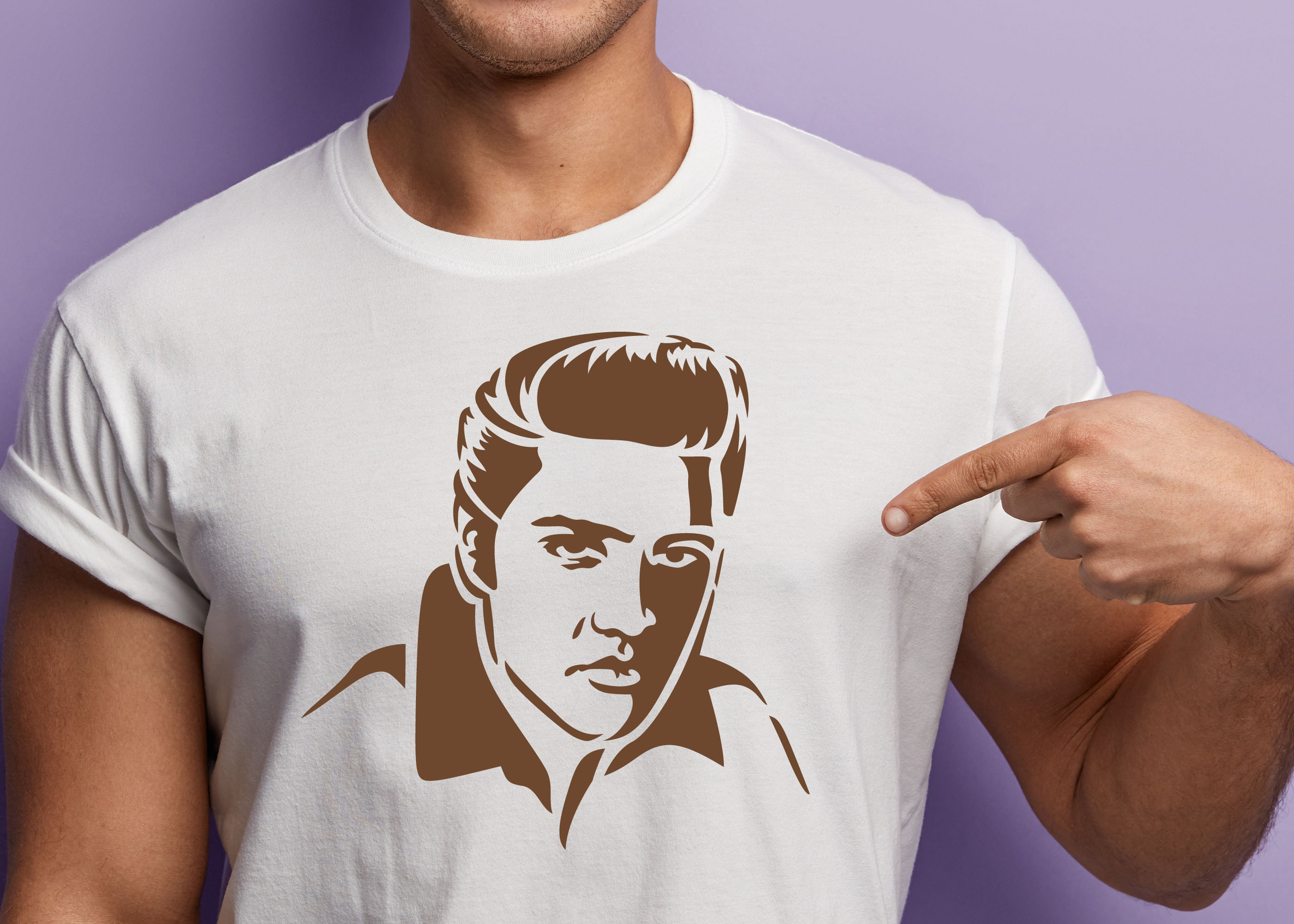 Elvis Presley Face Stencil Art, Elvis Presley Stencil, Pop Icon, SVG ...