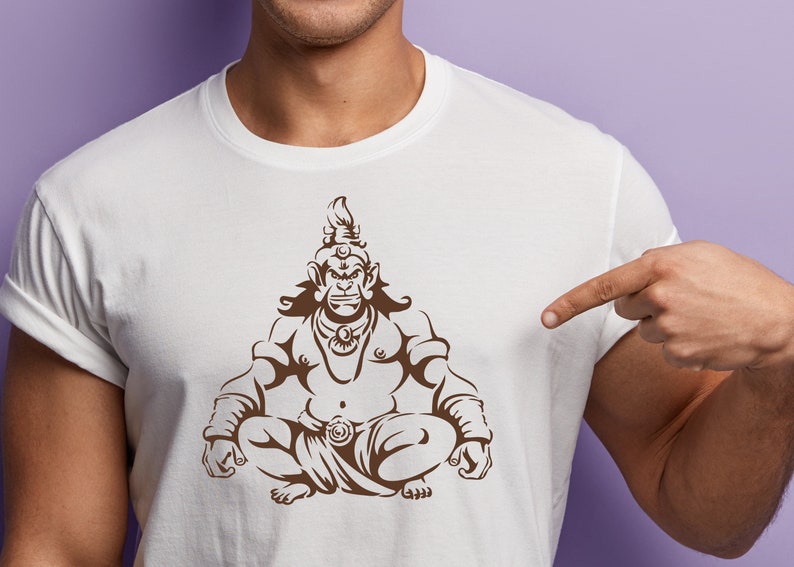 Lord Hanuman Majestic Art Stencil, Hanuman Stencil, Indian Mythology ...