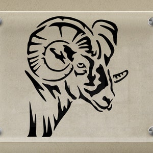 Ram Jungle Side Face Creative Stencil | Animal SVG, Wildlife Wall Decor ...