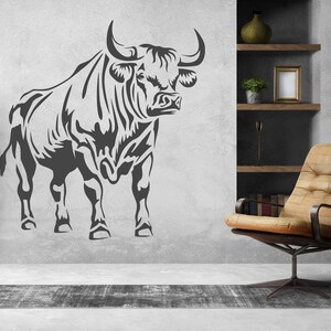 Bull Animal Full Body Art Stencil, Vector Drawing, SVG, Dxf, Cattle ...