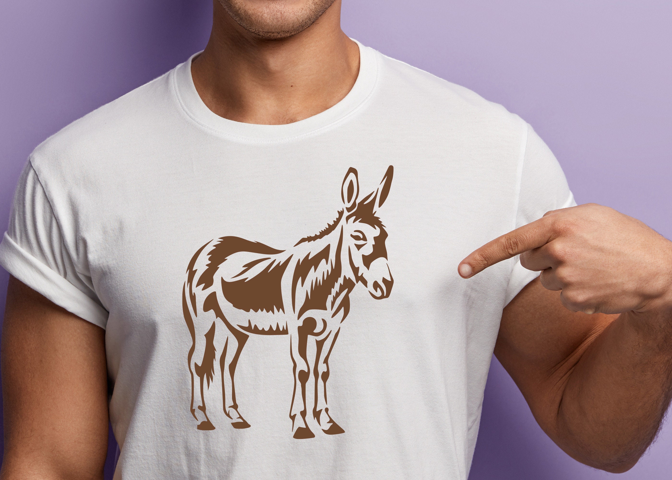 Donkey Jackass Stencil Design, Vector Drawing, SVG, Dxf, Jackass ...