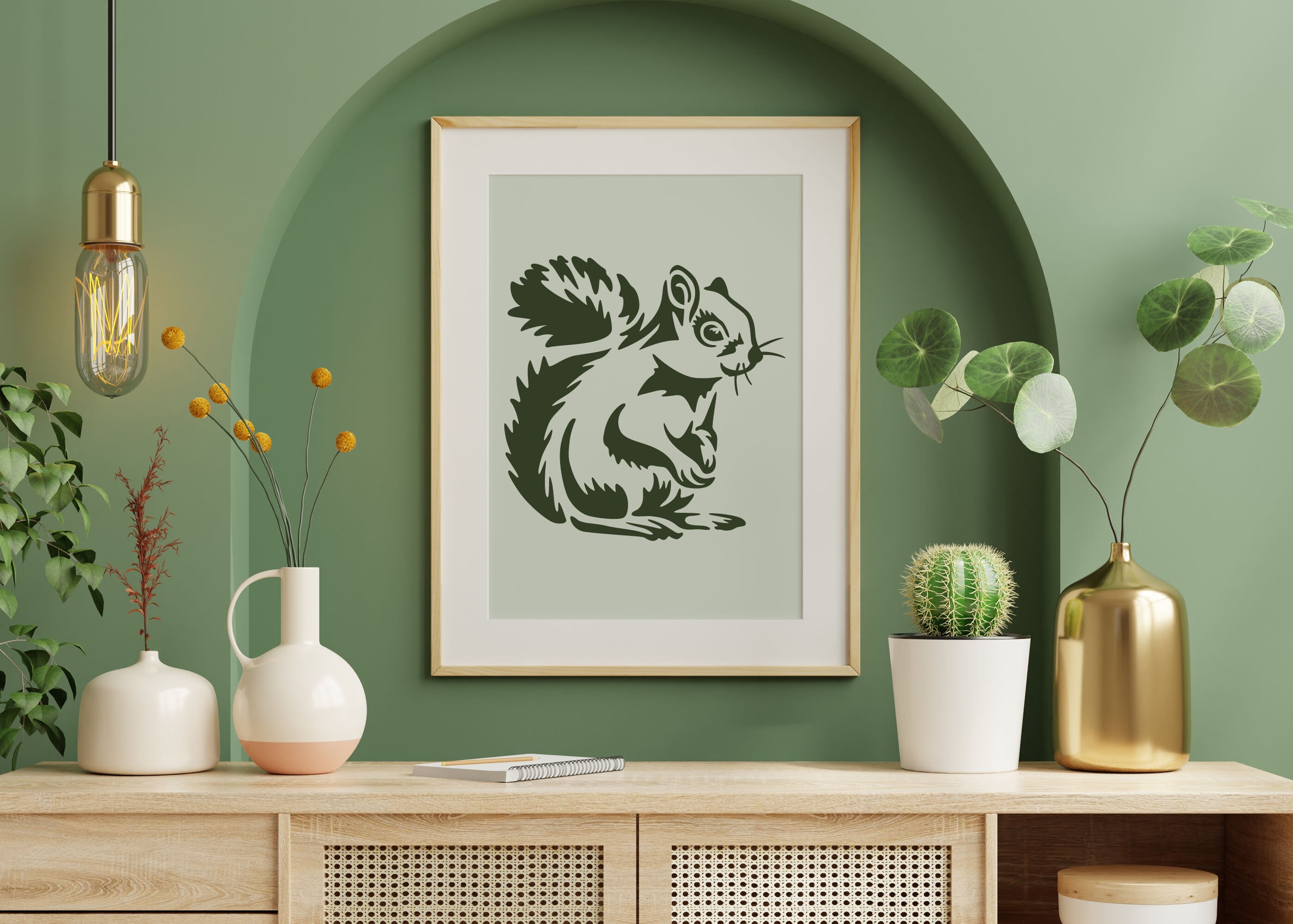 Gray Squirrel Stencil Art, Squirrel Art, Little Creature Art, SVG, Dxf ...