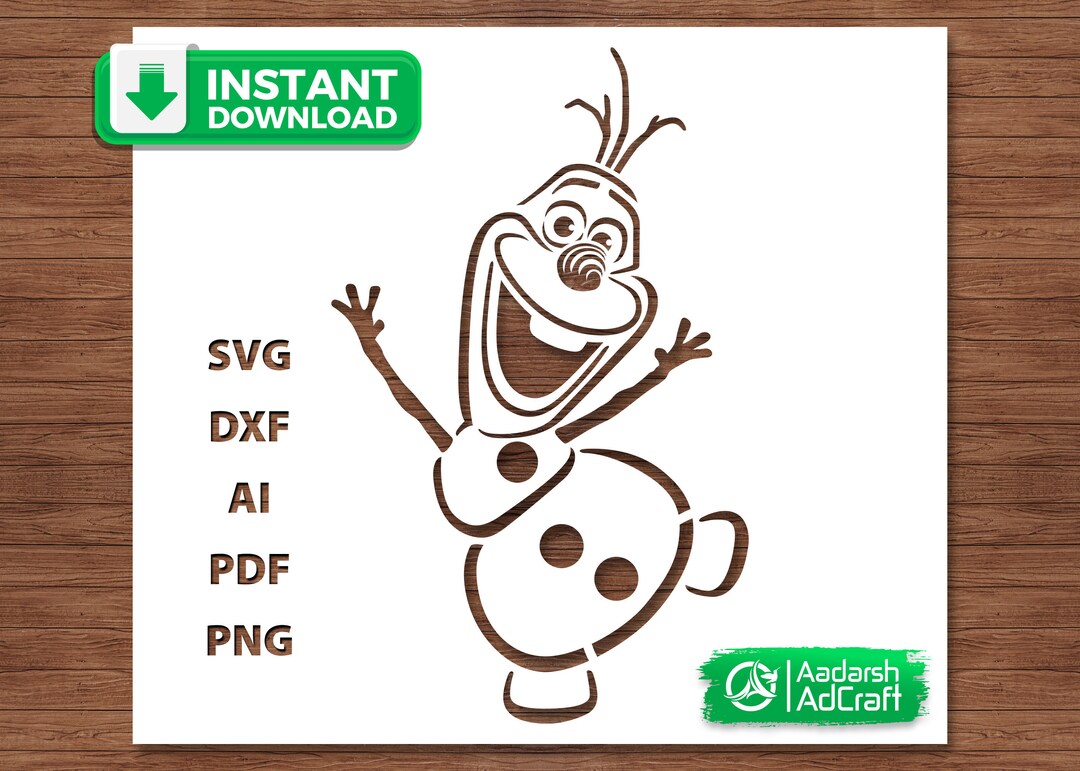 Frozen Snowman Stencil Art, Snow Kingdom Vector, Kingdom of Arendelle ...