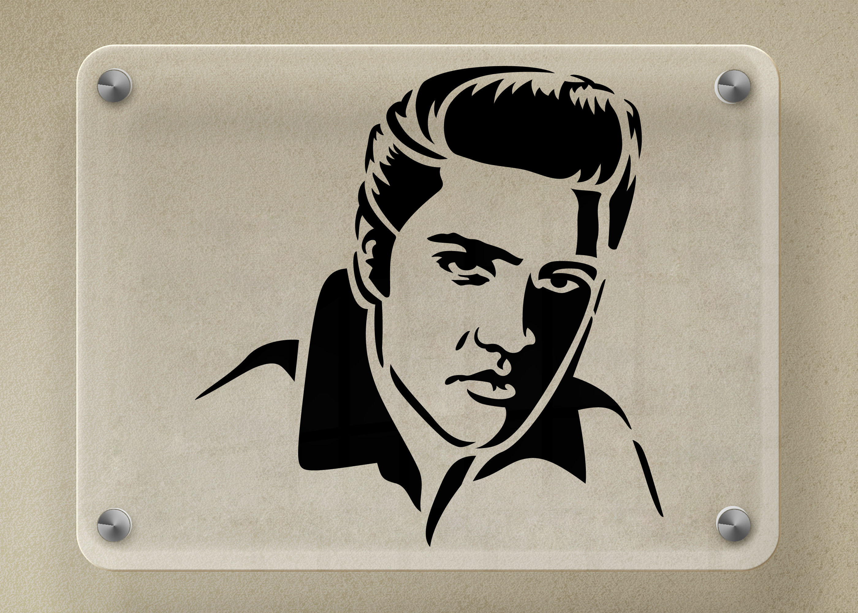 Elvis Presley Face Stencil Art, Elvis Presley Stencil, Pop Icon, SVG ...