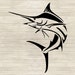 Marlin Fish Jumping Art Stencil SVG Dxf Marlin Fish - Etsy