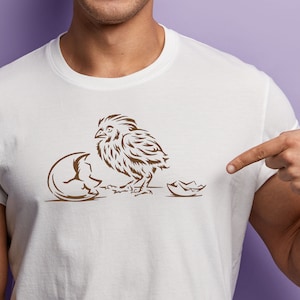 Chick Hatching Out Stencil Art, Vector SVG, Dxf, Poultry Bird Art ...