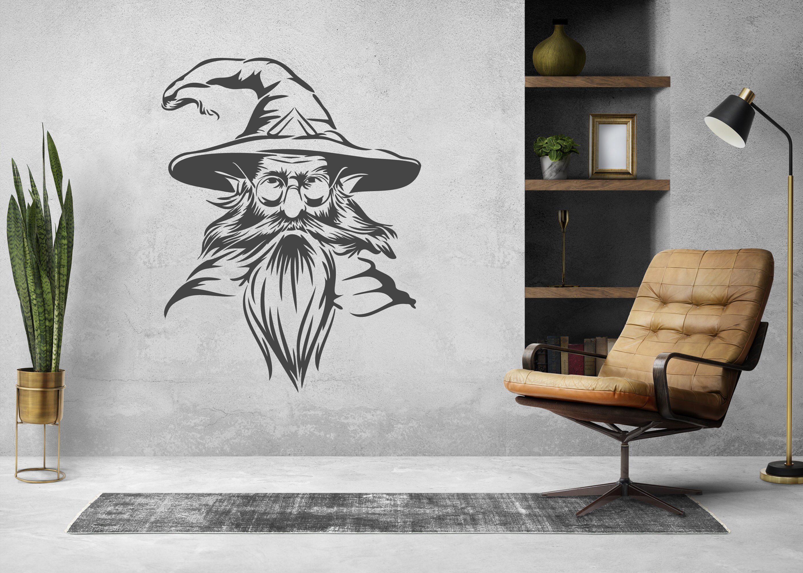 Wizard Magician Art Stencil Enchanting Wizard the Magic - Etsy