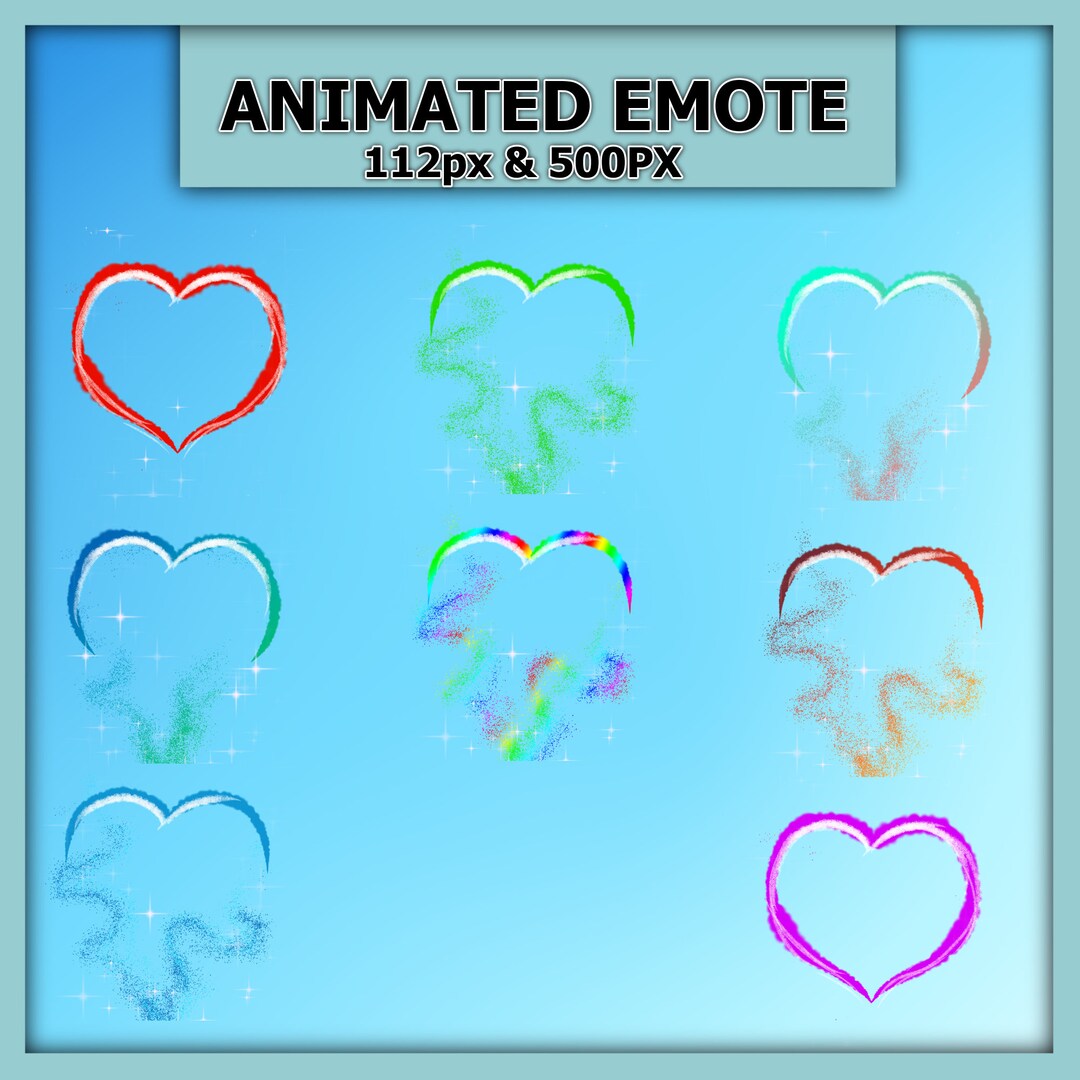 Emote, Animated Emote Heart twitch & Discord Instant Download - Etsy