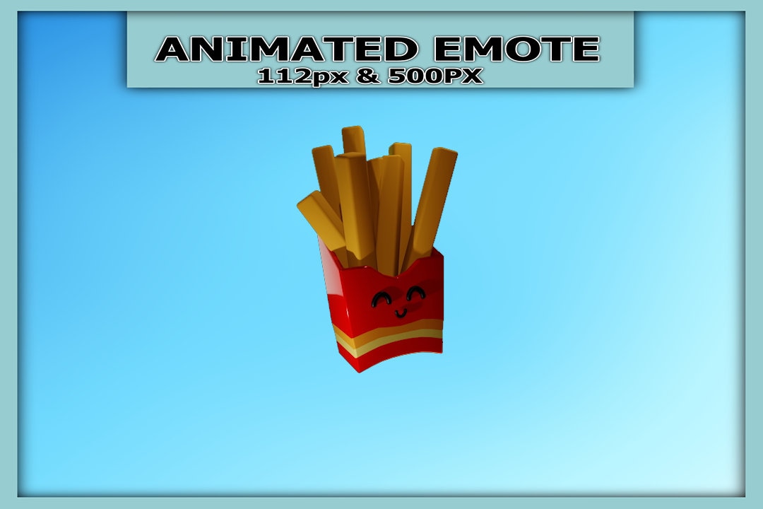 Emote, Animated Emote, Fries, Cute "twitch & Discord Instant Download ...