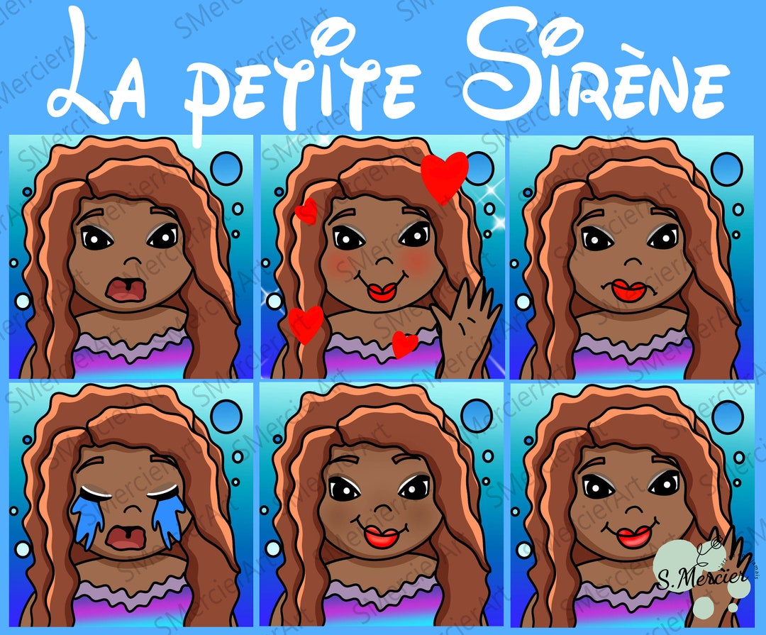 Princesse Ariel Jpg Twitch émote mignon princesse sirène - Etsy Canada