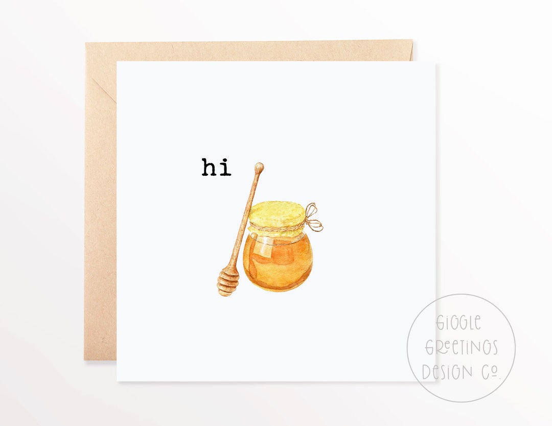 Printable Card Hi Honey Printable Valentine's Day Card Appreciation ...