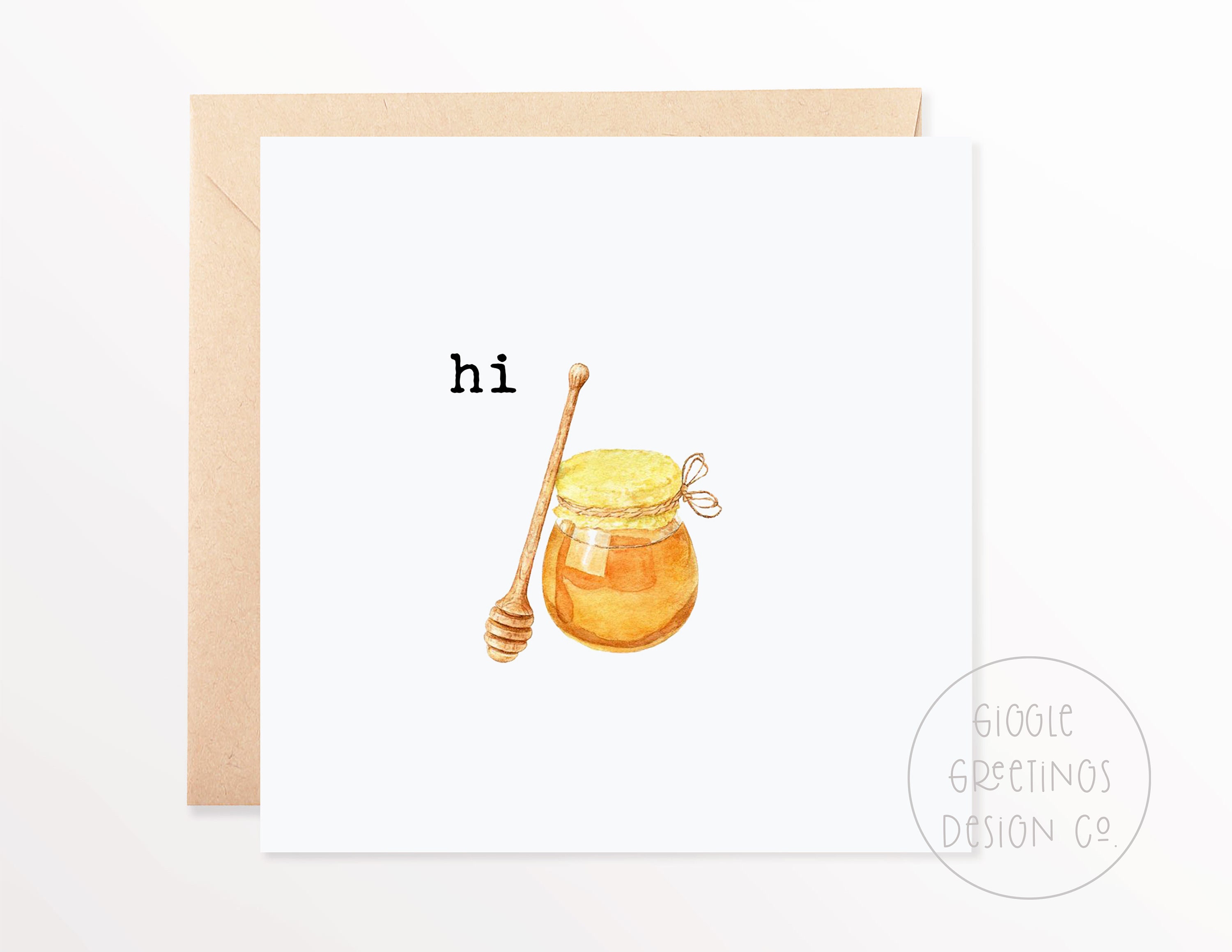 Printable Card Hi Honey Printable Valentine's Day Card Appreciation ...
