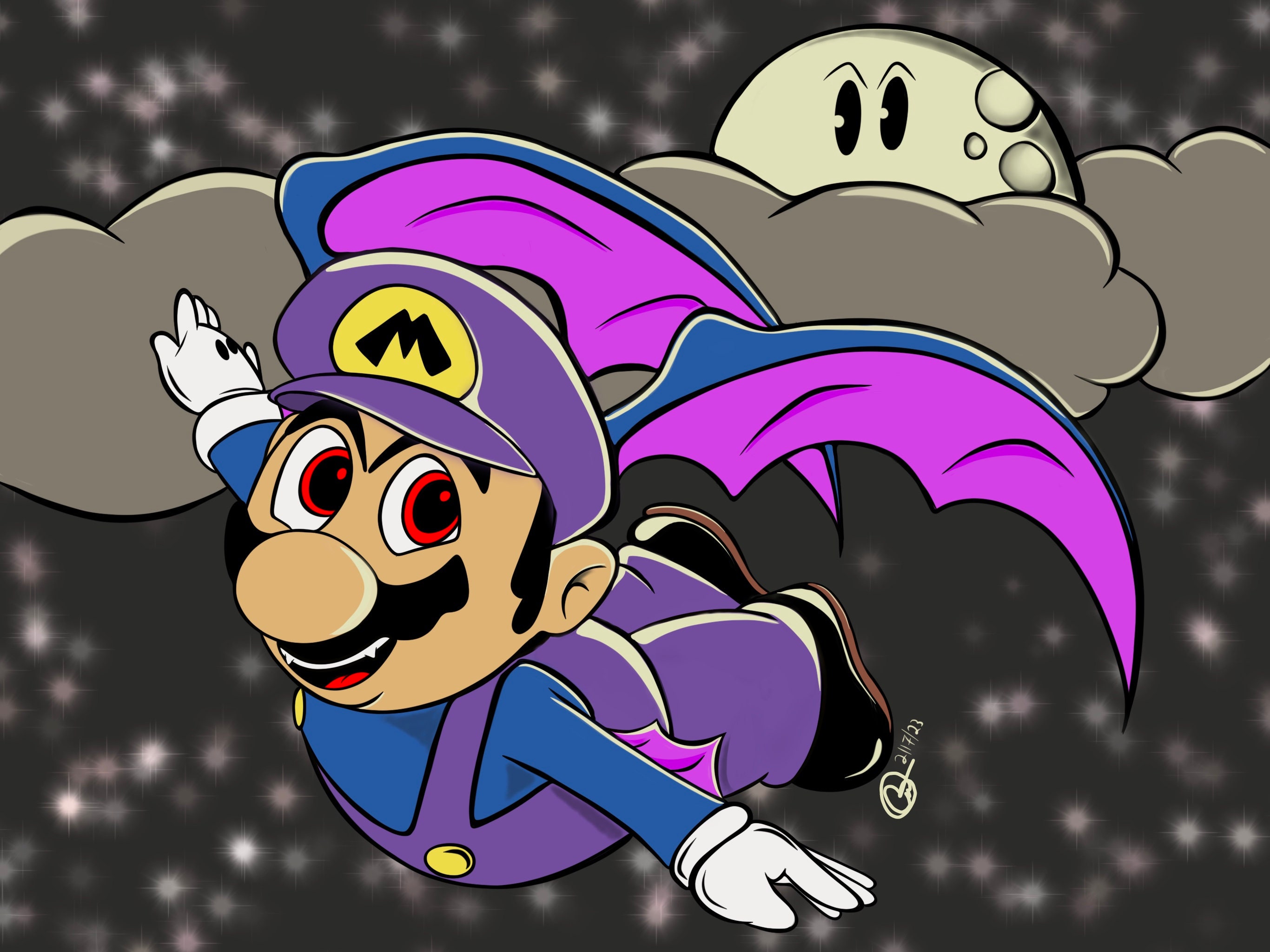 Swoop Mario is a Freehand Drawing of Super Mario 64, but With a Twist ...