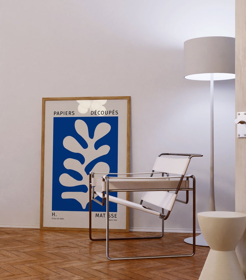 Matisse Blue Papiers Decoupes Art Print | Wall Art French, Matisse Cut ...