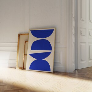 Abstract Blue Art Print, Bold Blue Abstract Wall Art, Modern Art ...