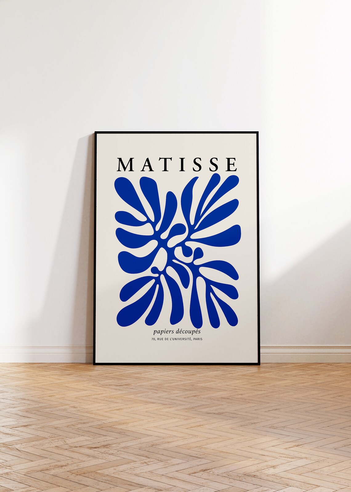 Matisse Palm Leaf Art Print Blue Matisse Vintage Poster, Abstract Leaf ...