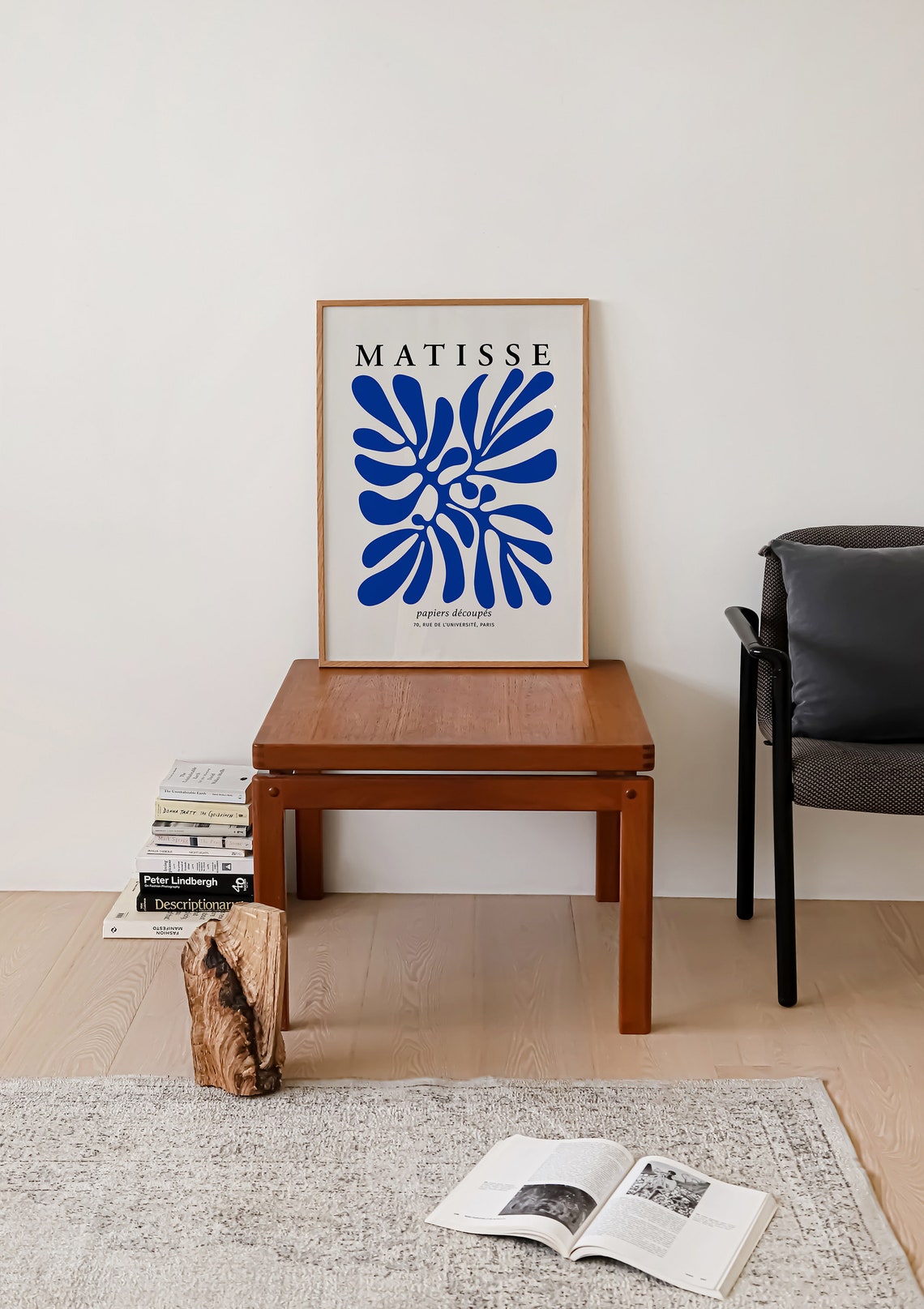 Matisse Palm Leaf Art Print Blue Matisse Vintage Poster, Abstract Leaf ...