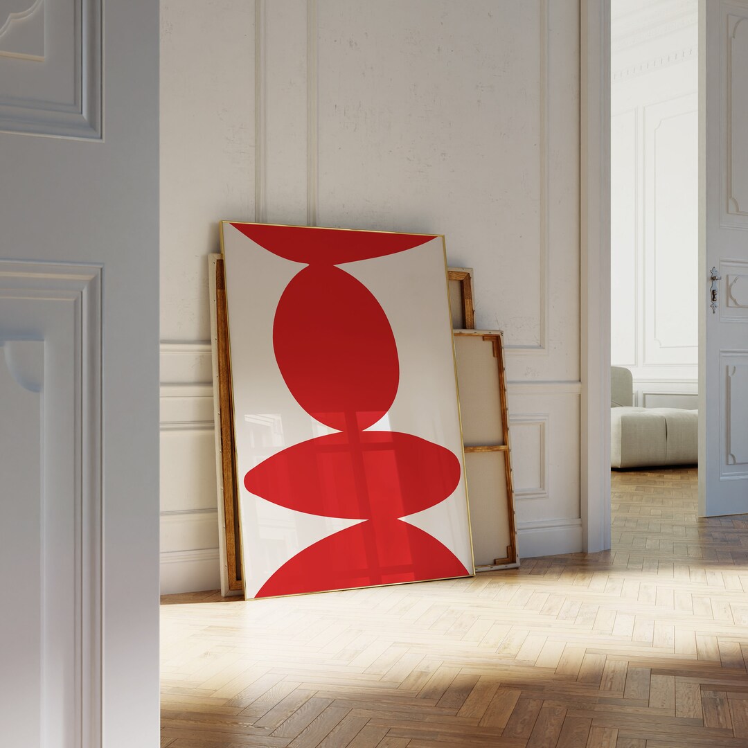 Abstract Red Wall Art, Bold Red Art Print, Bold Modern Art ...