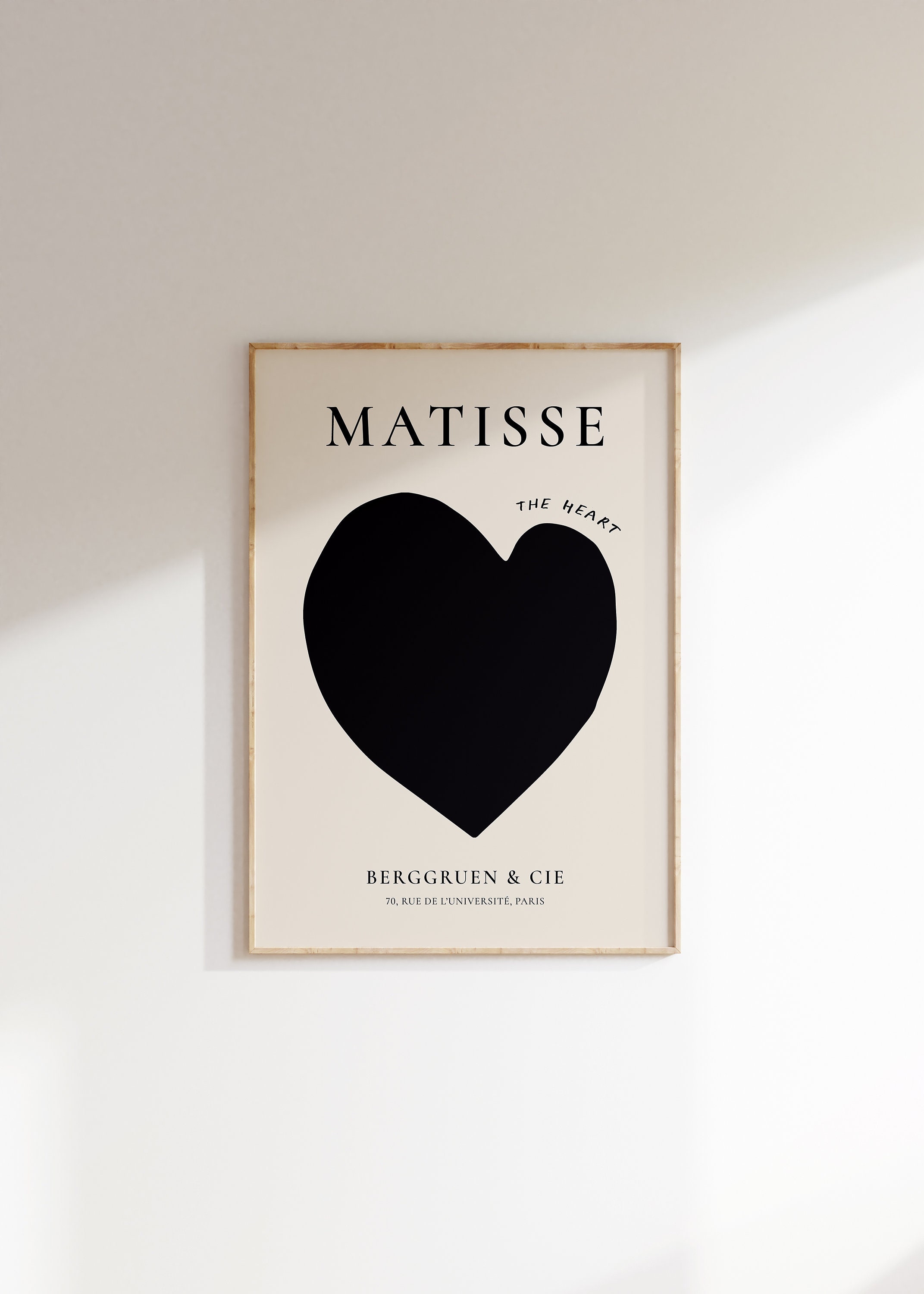 Matisse the Heart Poster Black Matisse, Matisse Heart, Matisse Poster ...