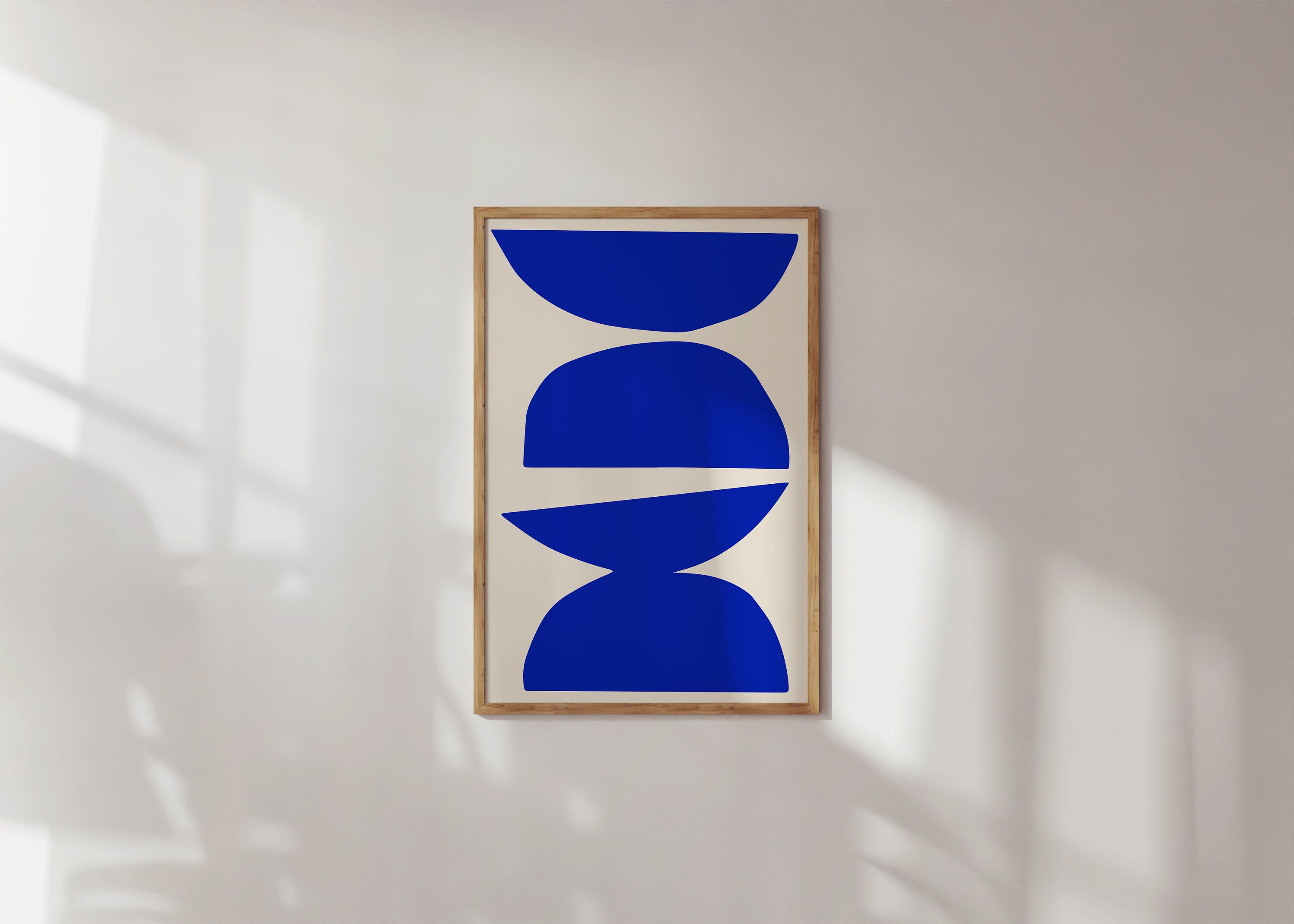 Abstract Blue Art Print Bold Blue Abstract Wall Art Modern - Etsy
