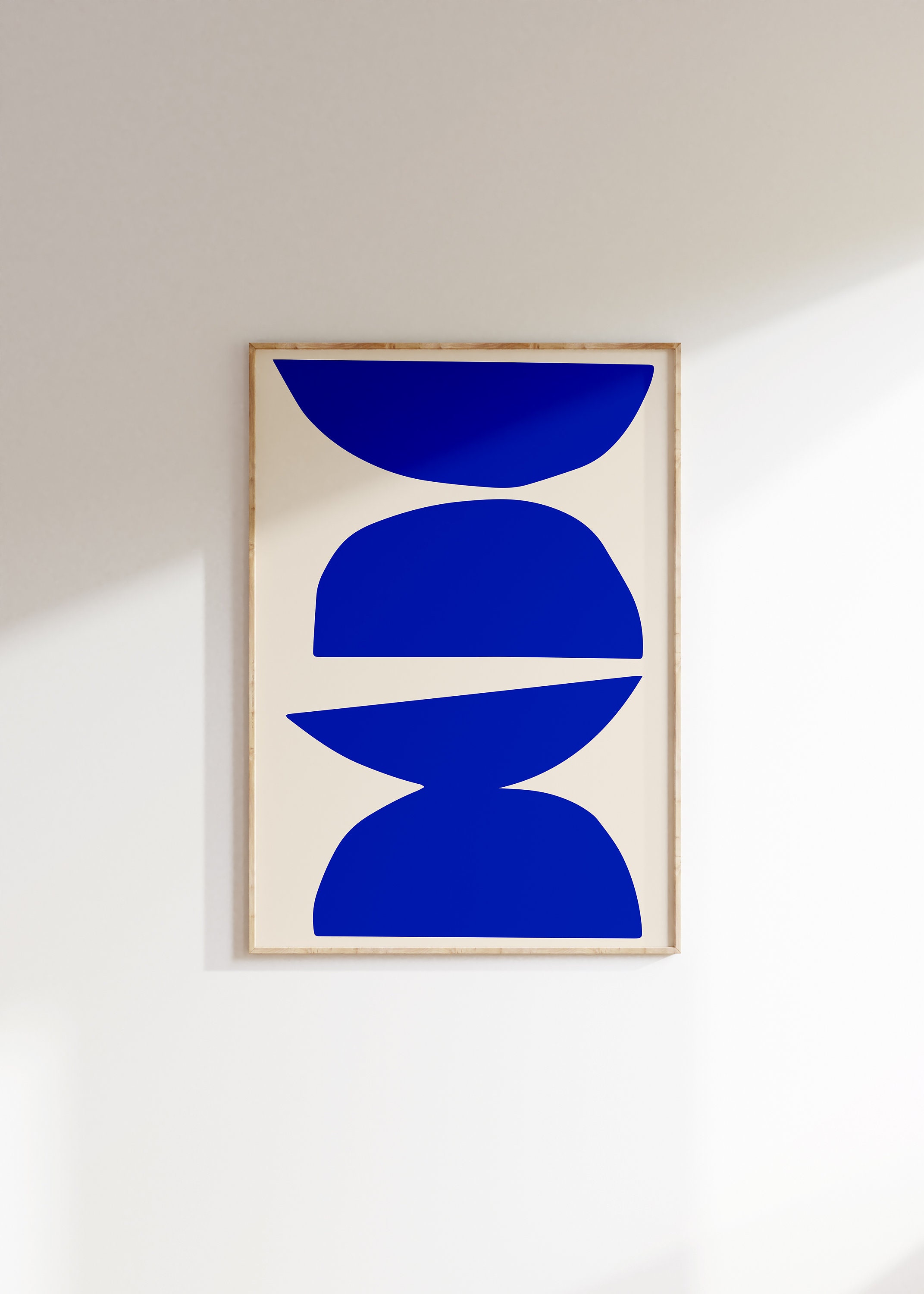 Abstract Blue Art Print Bold Blue Abstract Wall Art Modern - Etsy