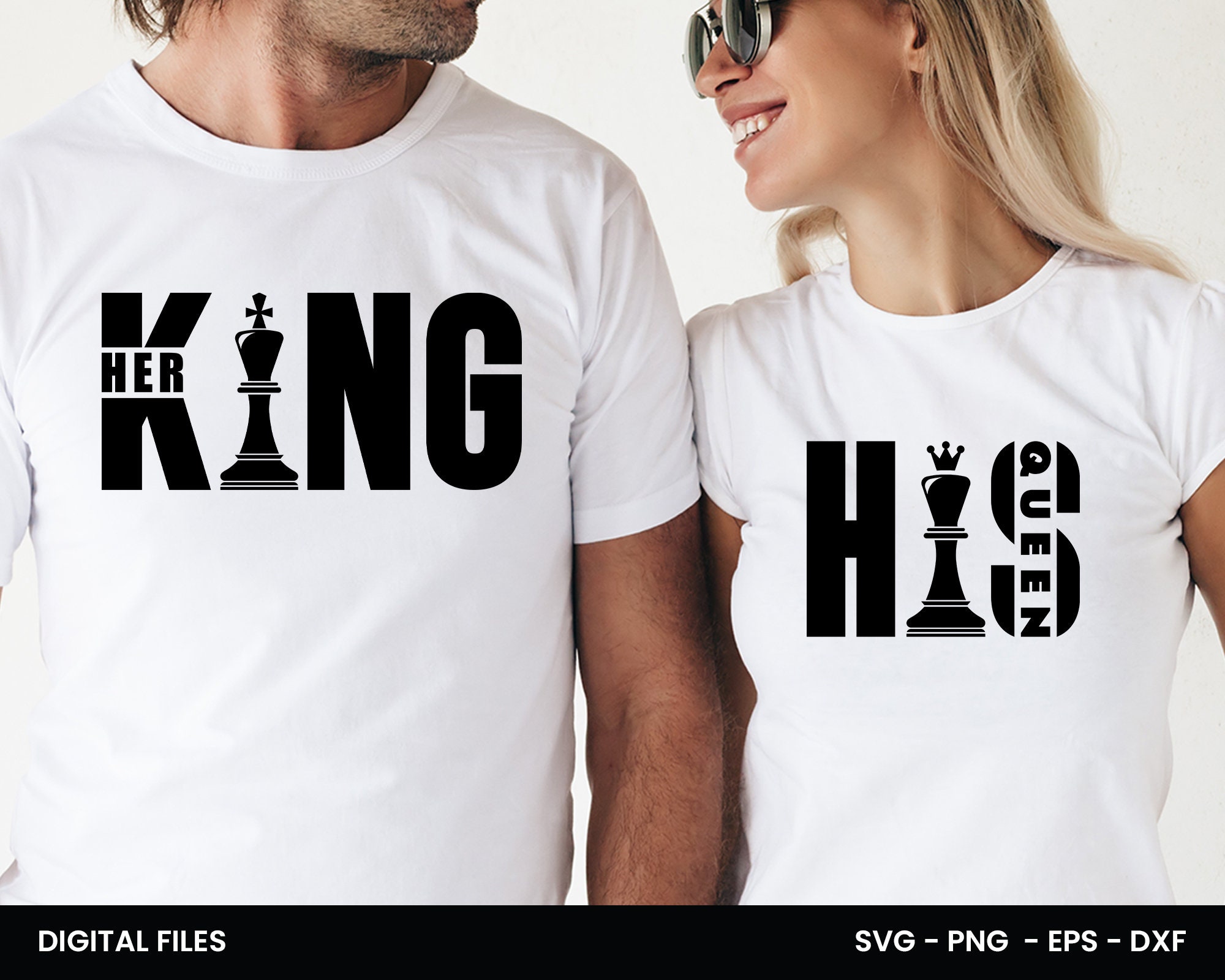 Su Rey Su Reina Svg Rey y Reina Ajedrez Svg Rey y Reina - Etsy México