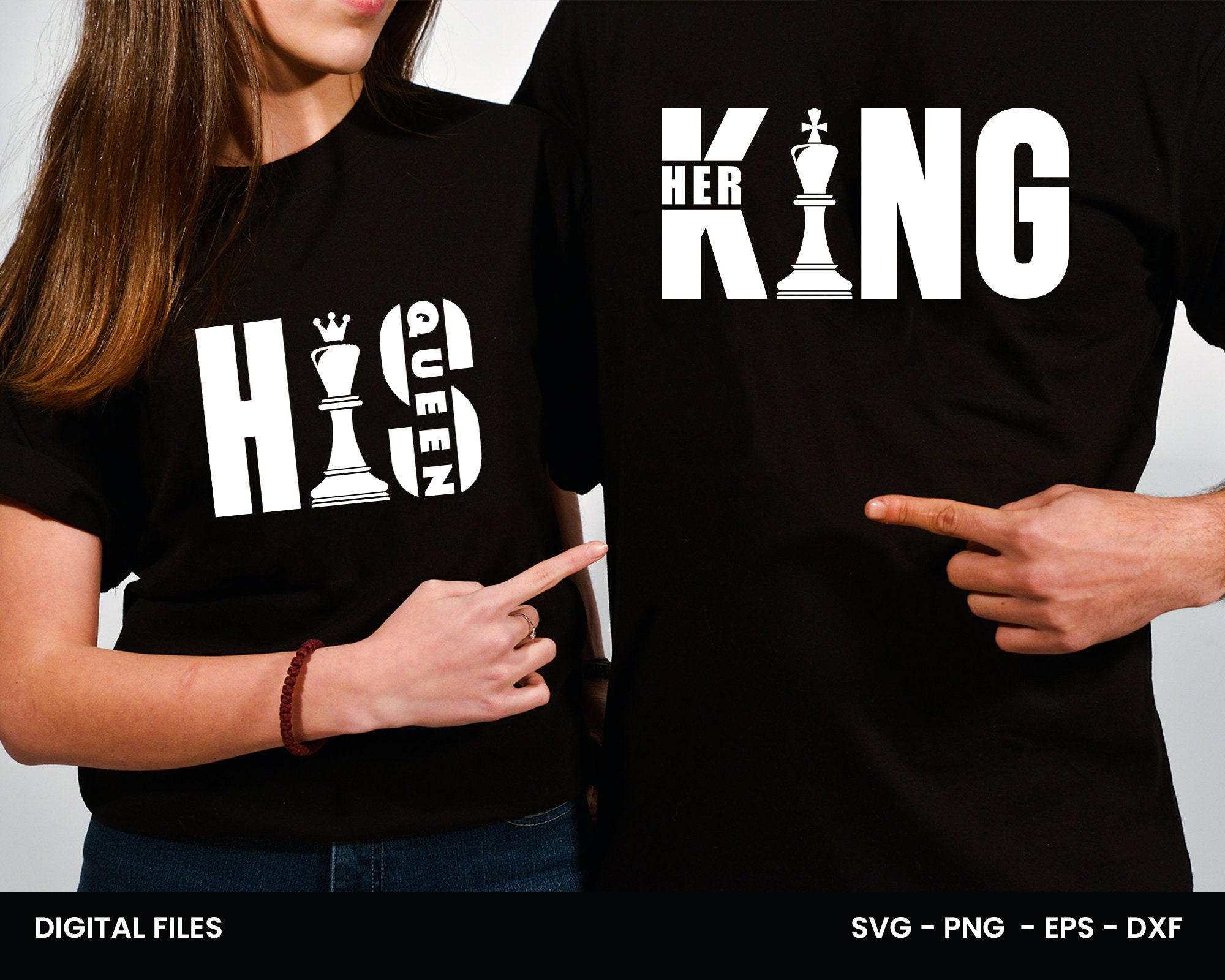 Su Rey Su Reina Svg Rey y Reina Ajedrez Svg Rey y Reina - Etsy México