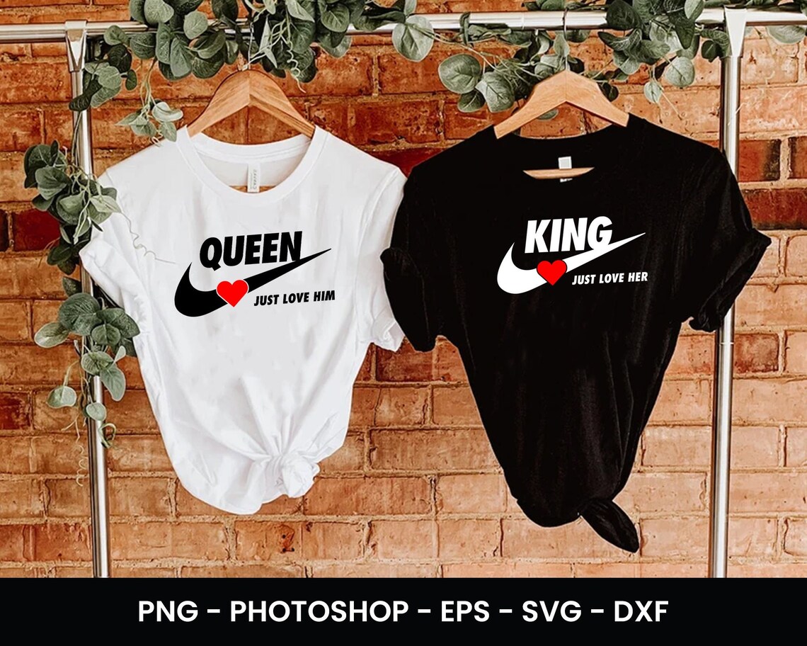 King & Queen SVG King and Queen Check SVG Just Love Him/her - Etsy Canada