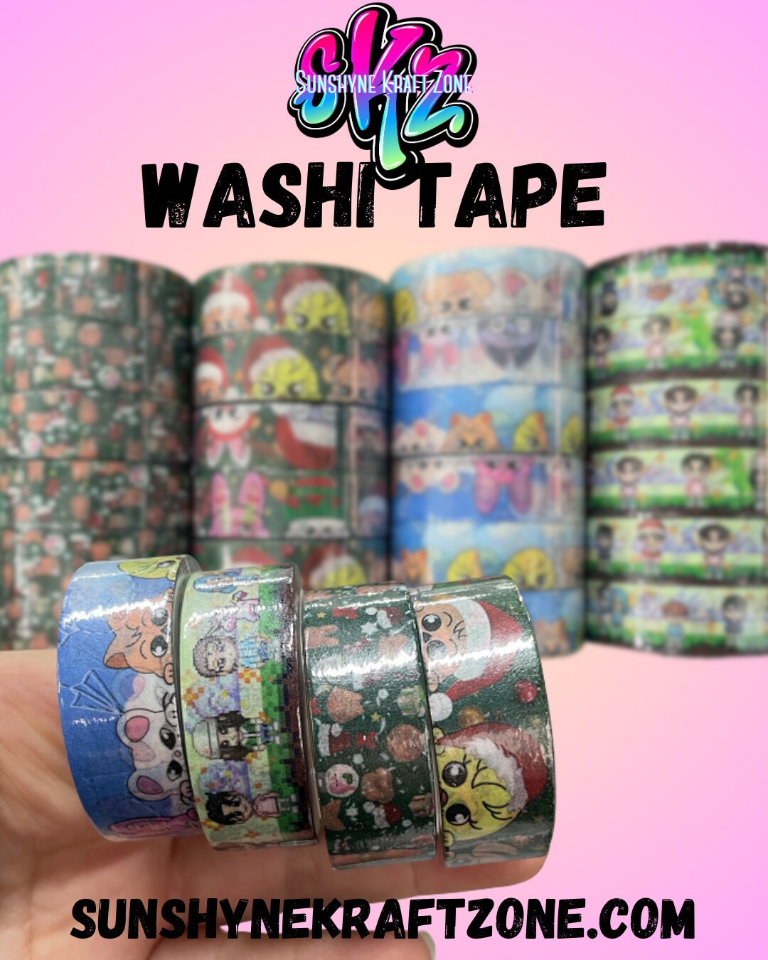 SKZ Washi Tape Rolls SKZOO, SKZ Gingerbread, Blueprint, & Item pre ...