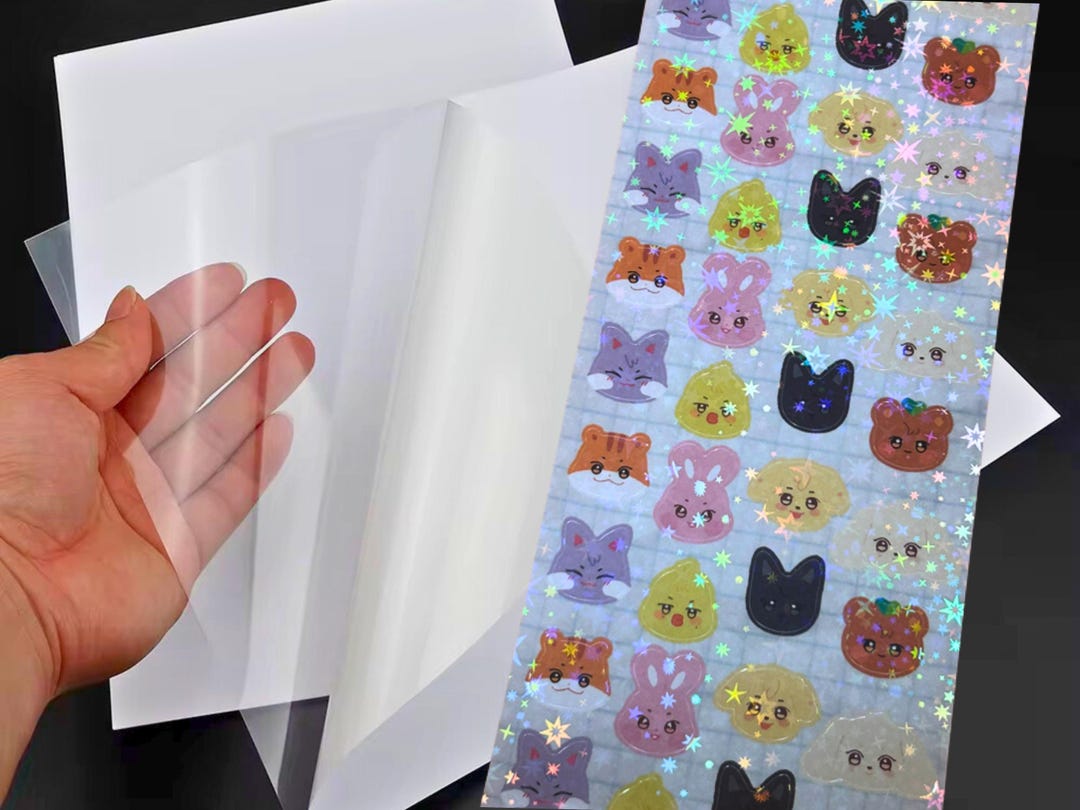 Printable Matte Sticker Paper: Transparent Backing, Water Resistant (8 ...