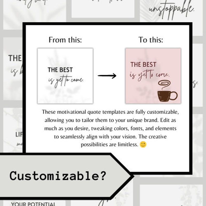 100 Motivational Quote Templates Editable Quote Canva Templates ...