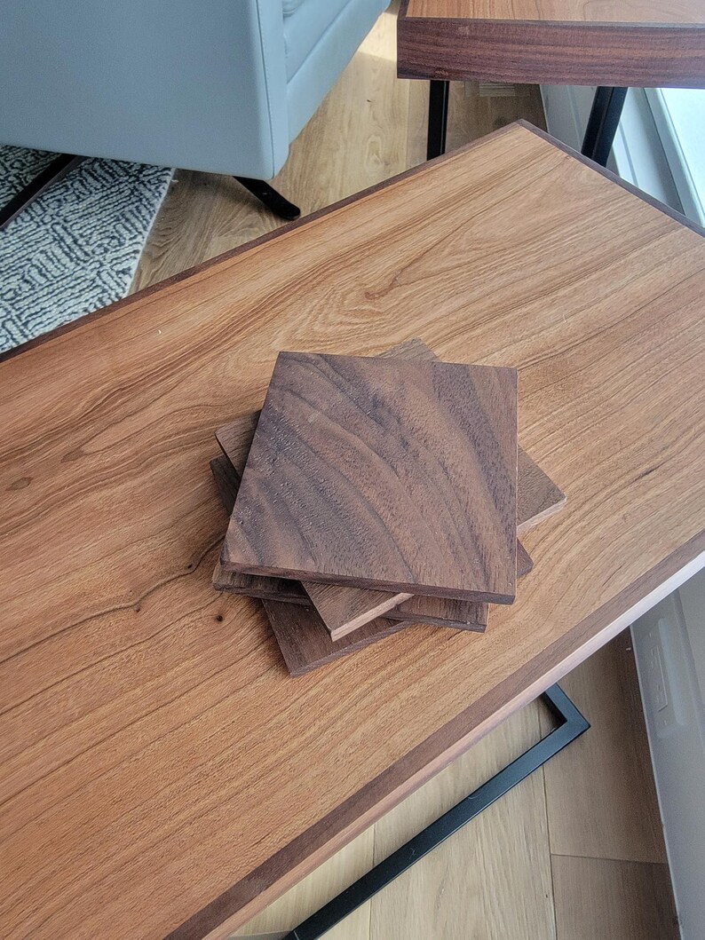 Cherry/walnut C Side Table set of 2 - Etsy