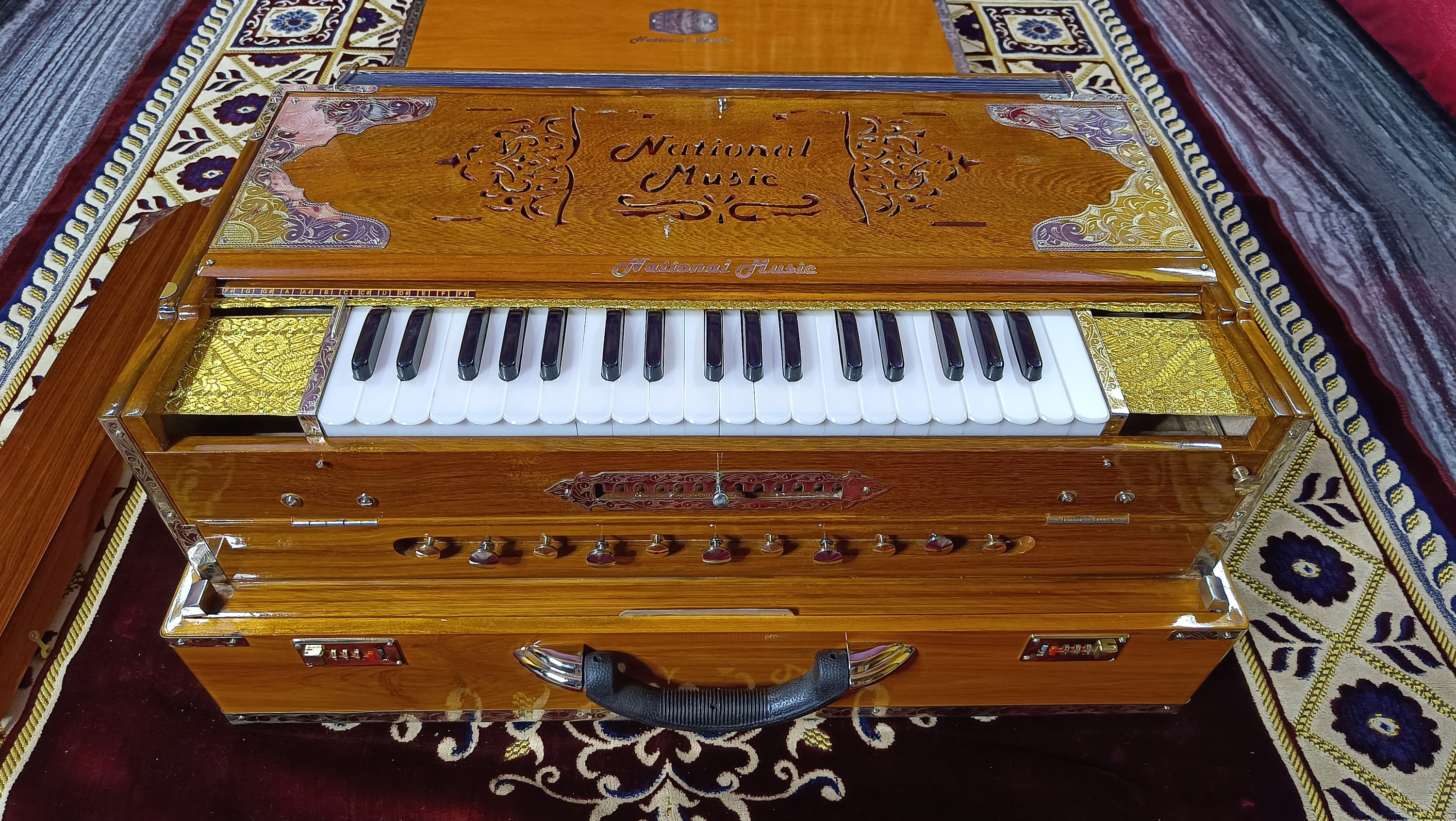 Premium Luxury 4 Line 13 Scale Changer Harmonium - Natural Finish - Etsy