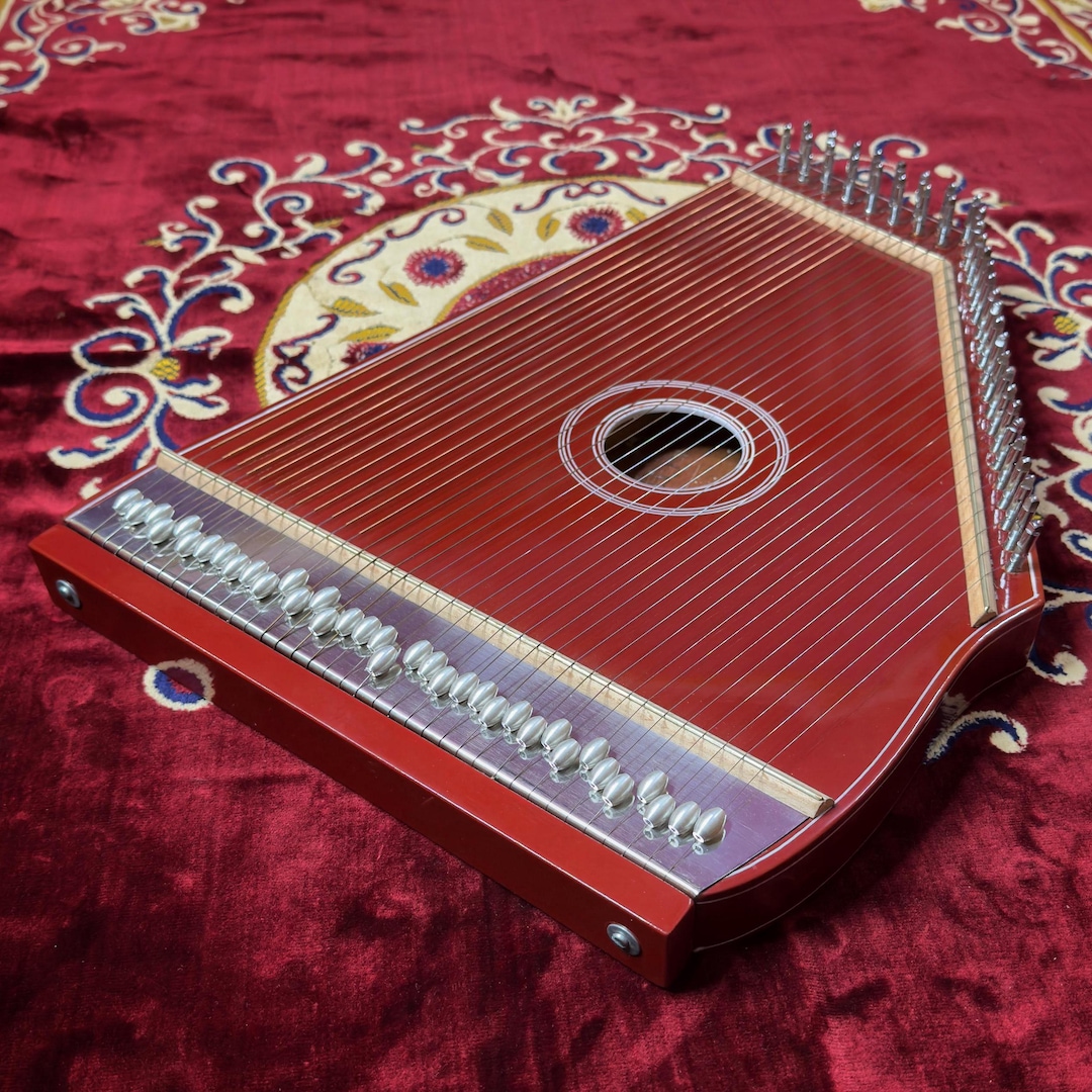 National Music Swarmandal/indian Harp, 36 Strings - Deep Rosewood Color ...