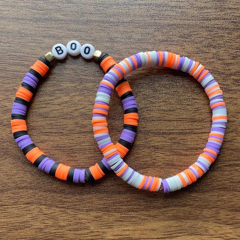 Halloween BOO Bracelet Duo - Etsy