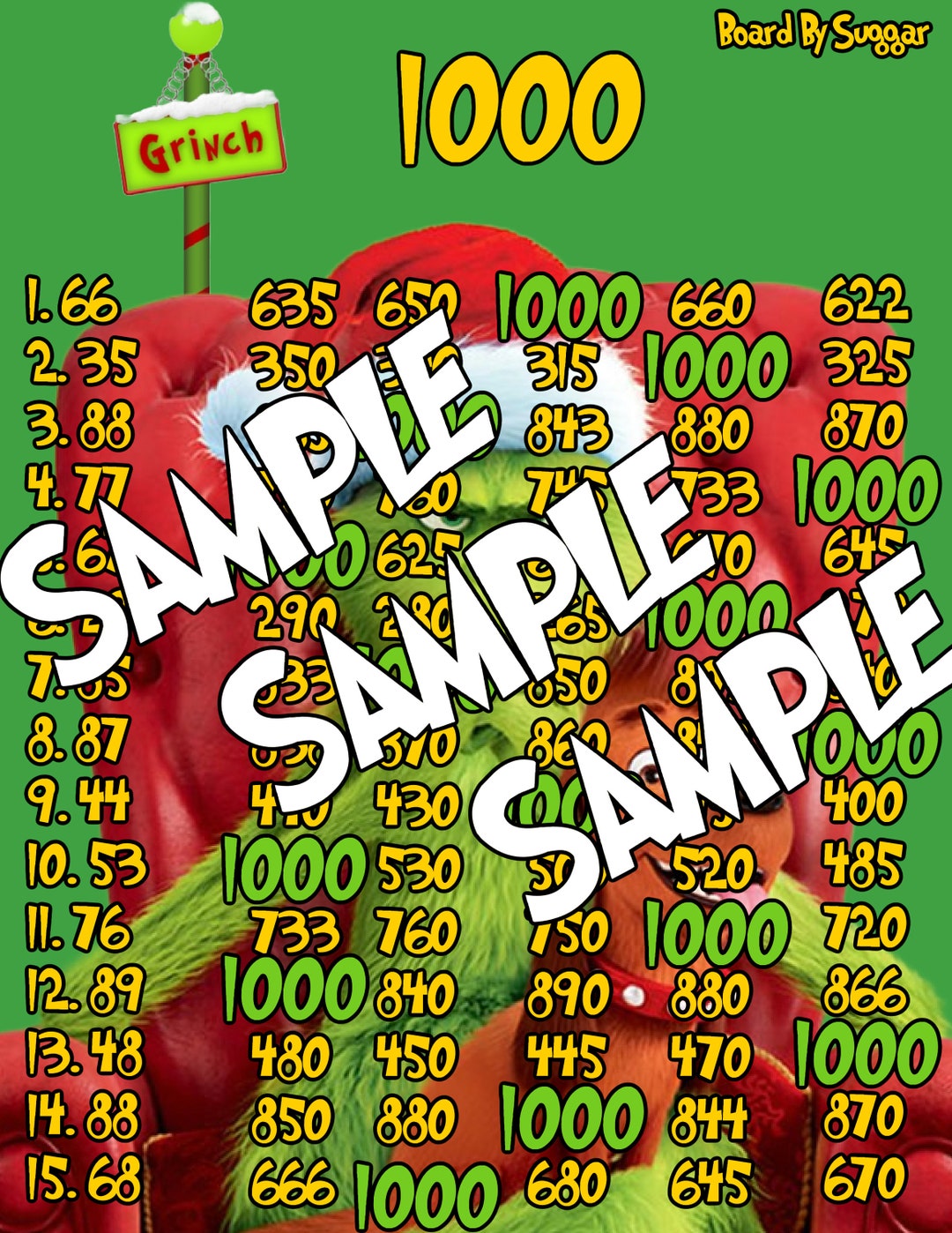 1K WTA ALL DAY Bingo Board - Etsy