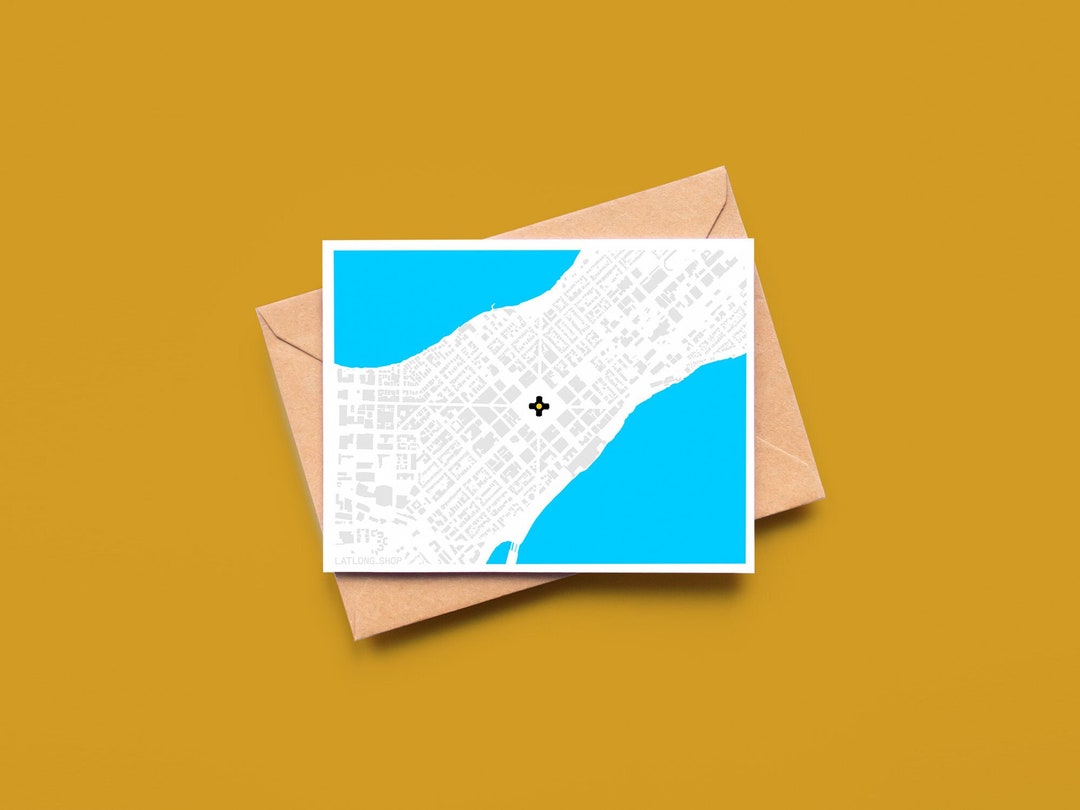 Madison WI / City Flag, City Map / Greeting Card Set of 5 - Etsy