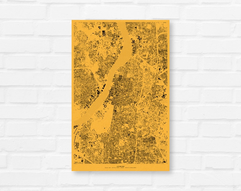 Nolli / Kolkata, India / Map Art Print - Etsy
