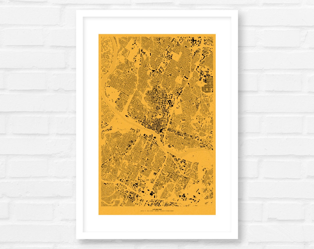 Nolli / Austin TX / Map Art Print - Etsy