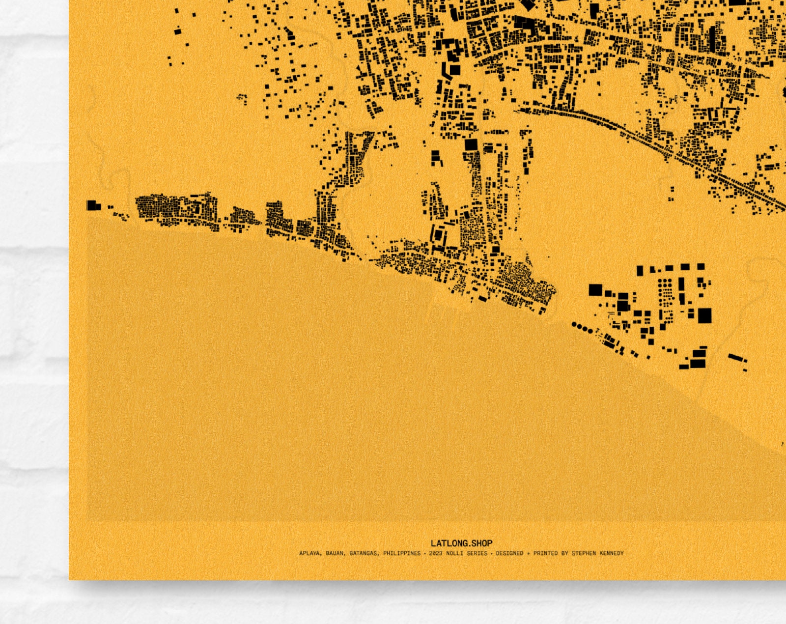 Nolli / Aplaya, Bauan, Batangas, Philippines / Map Art Print - Etsy