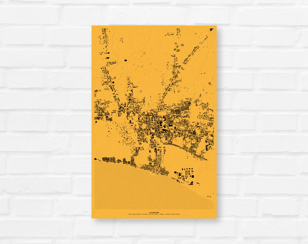 Nolli / Aplaya, Bauan, Batangas, Philippines / Map Art Print - Etsy