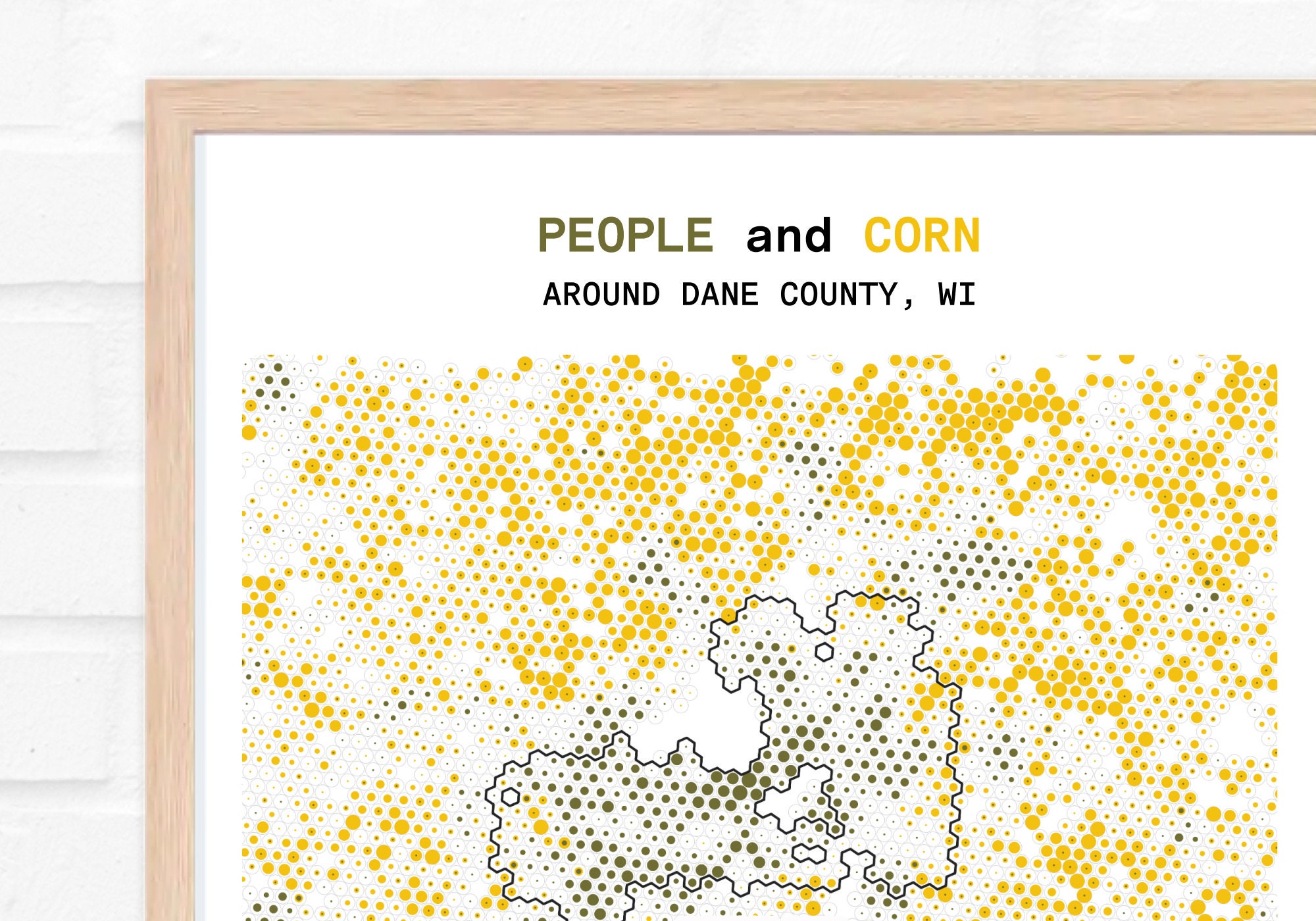 Madison WI / People and Corn / Map Art Print - Etsy